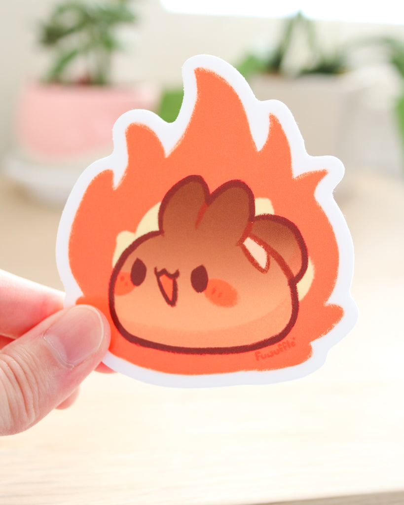Angry Bunny Vinyl Sticker – Fuwuffle