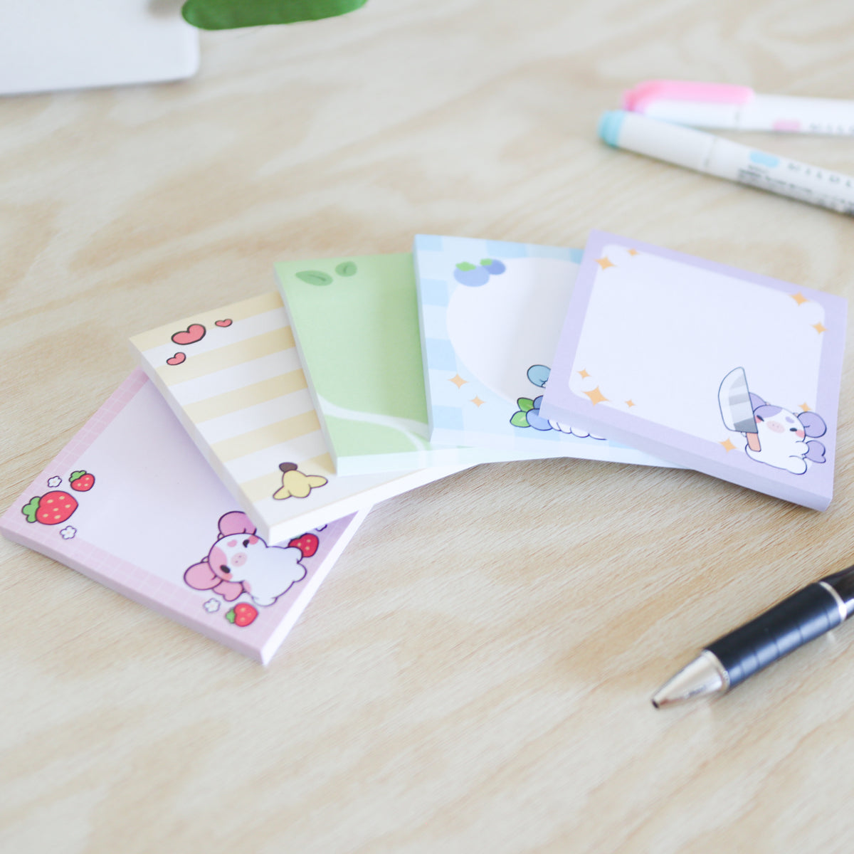 Pastel Cows Sticky Notes Bundle – Fuwuffle