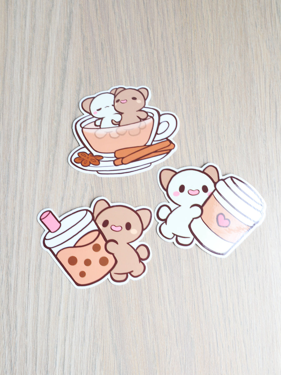 Chai & Latte Cat Sticker Pack – Fuwuffle
